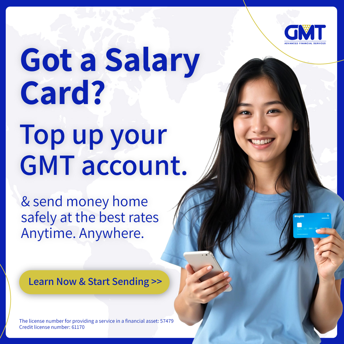 How to top up your mygmt digital account with a payment card - GMT - Global Money Transfers